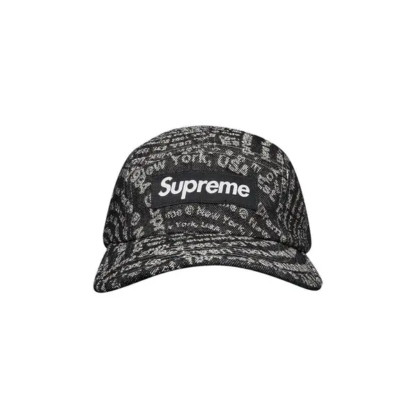 Supreme Circles Jacquard Denim Camp Cap