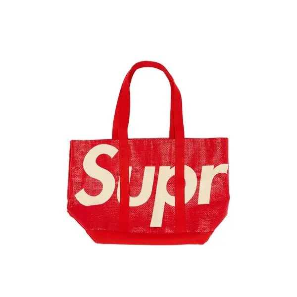 Supreme Raffia Tote - Red
