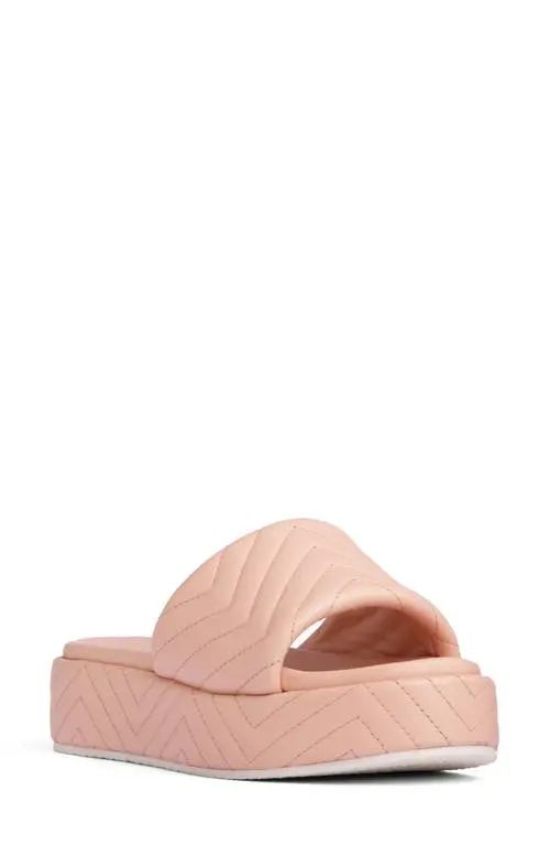 BEAUTIISOLES Deedee Platform Slide Sandal - Light Pink