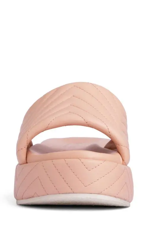 BEAUTIISOLES Deedee Platform Slide Sandal - Light Pink