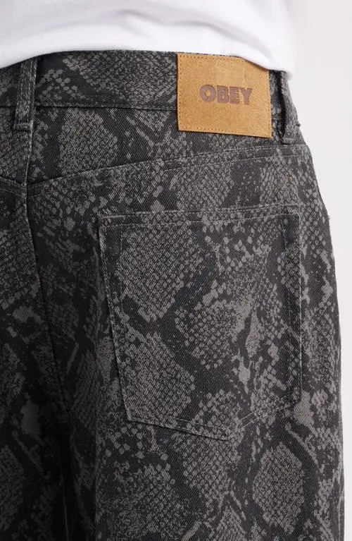 Obey Classic Baggy Jeans - Snake Print