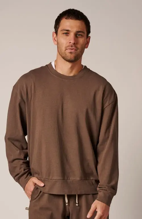 LEISURE LAB Cotton Lounge Crewneck - Jasper