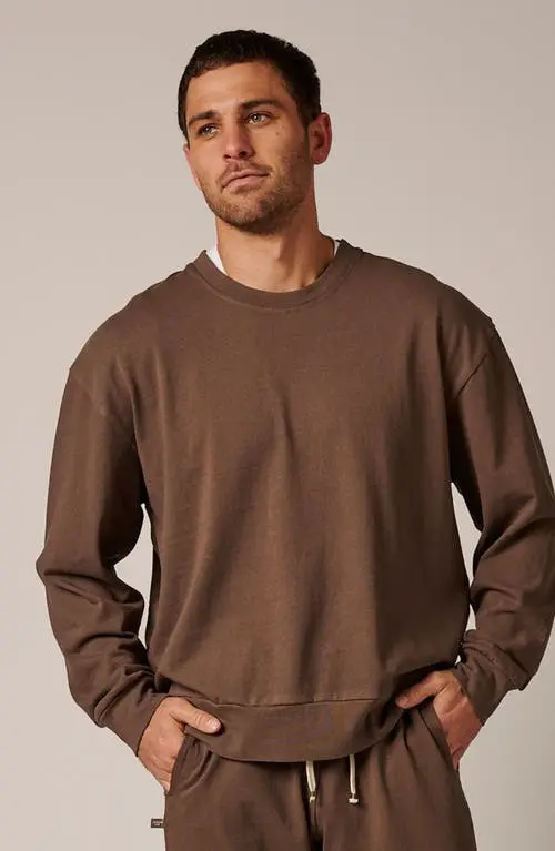LEISURE LAB Cotton Lounge Crewneck - Jasper