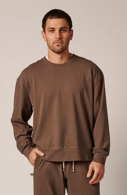 LEISURE LAB Cotton Lounge Crewneck - Jasper