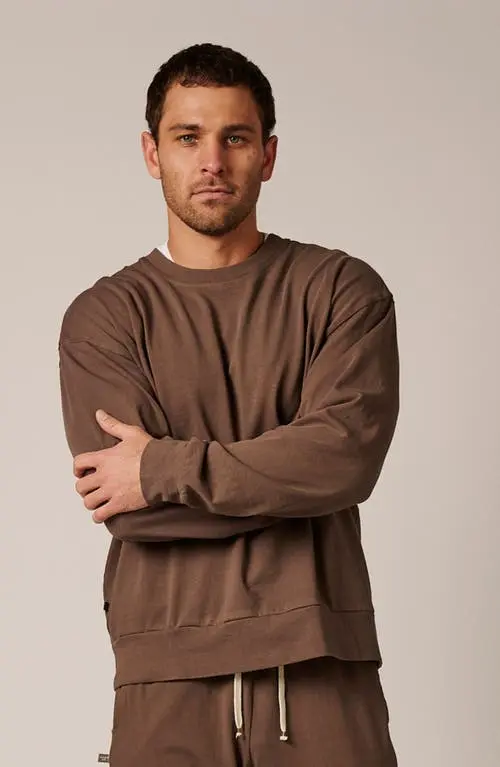 LEISURE LAB Cotton Lounge Crewneck - Jasper