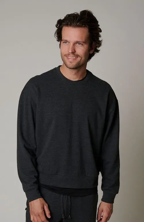 LEISURE LAB Cotton Lounge Crewneck - Sediment