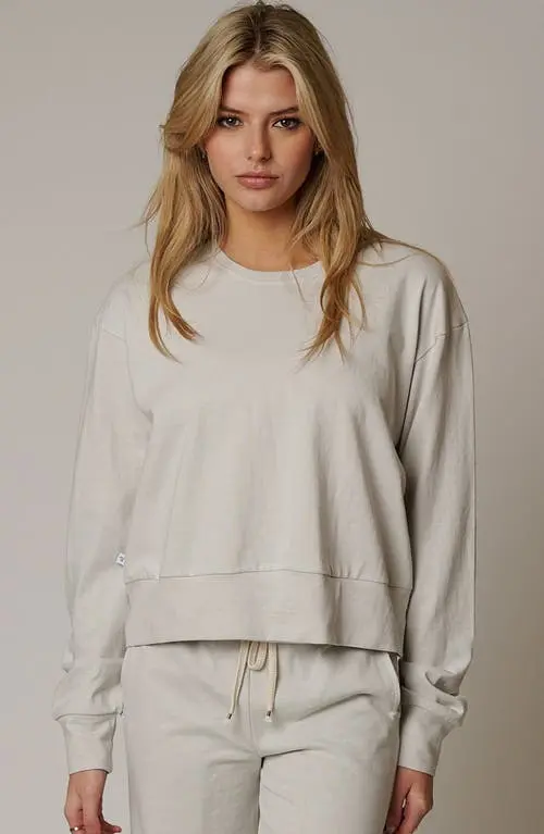 LEISURE LAB Cotton Lounge Crewneck - Opal