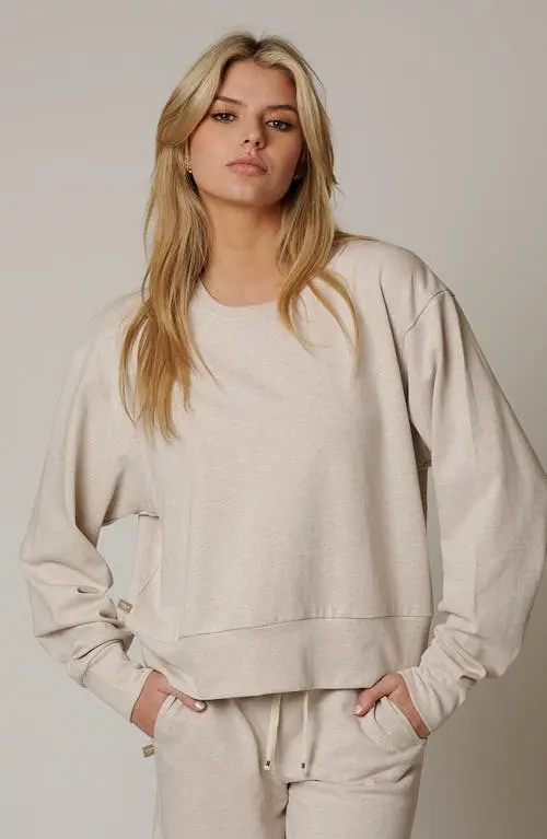 LEISURE LAB Cotton Lounge Crewneck - Quartz