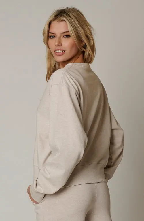 LEISURE LAB Cotton Lounge Crewneck - Quartz
