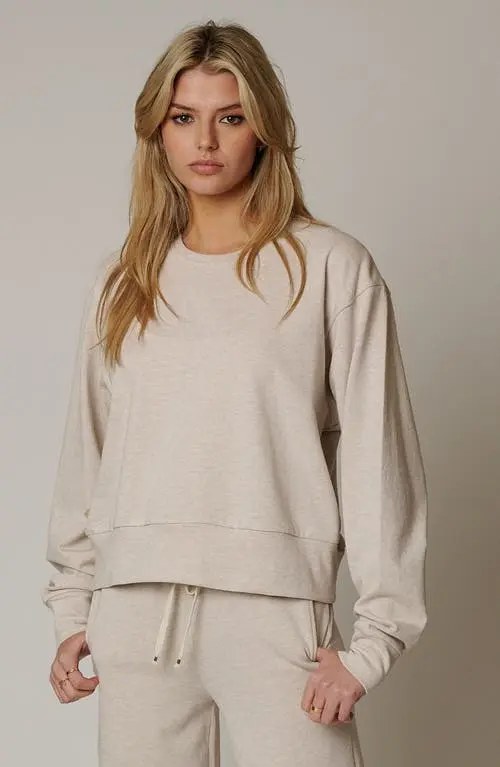 LEISURE LAB Cotton Lounge Crewneck - Quartz