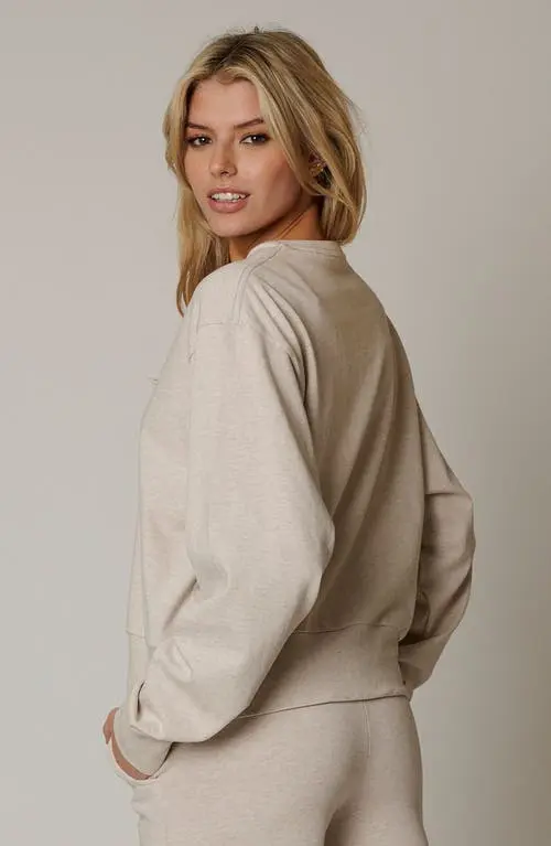 LEISURE LAB Cotton Lounge Crewneck - Quartz