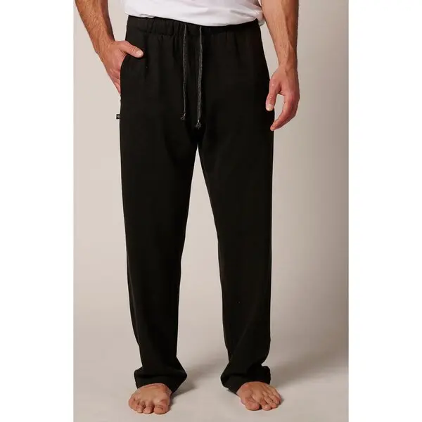 LEISURE LAB Cotton Lounge Pant - Onyx