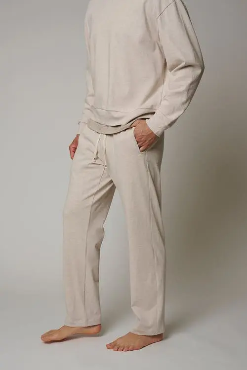 LEISURE LAB Cotton Loung Pant - Quartz