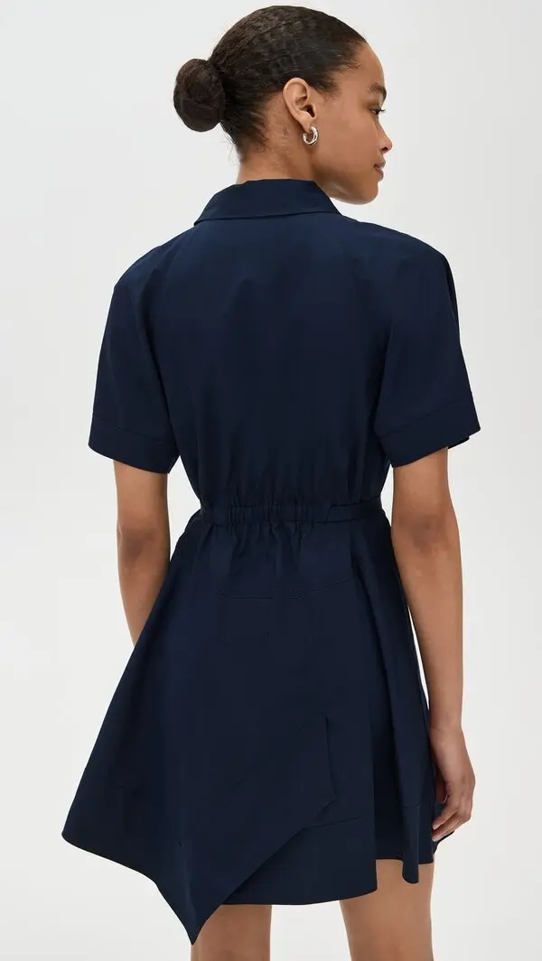 A.L.C. Julie Cotton Shirt Dress - Navy