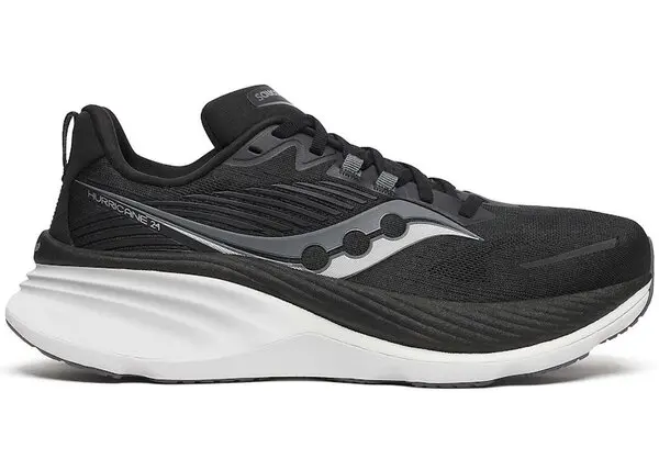 Saucony Hurricane 24 Athletic Sneakers - Black/carbon