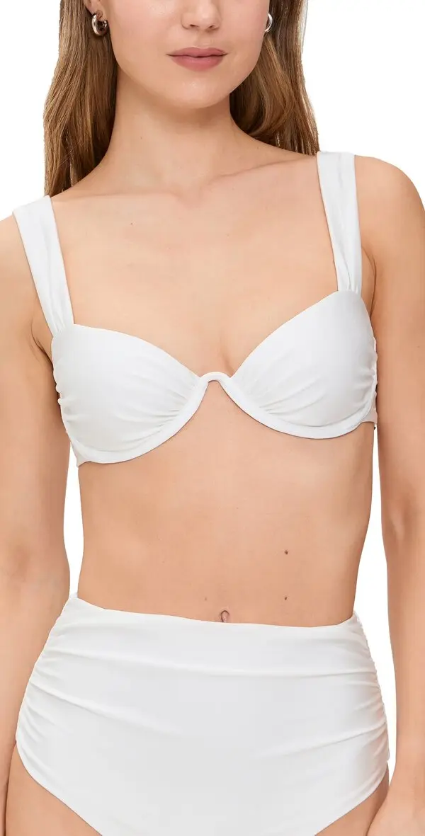 Simkhai Anniston Bikini Top - White
