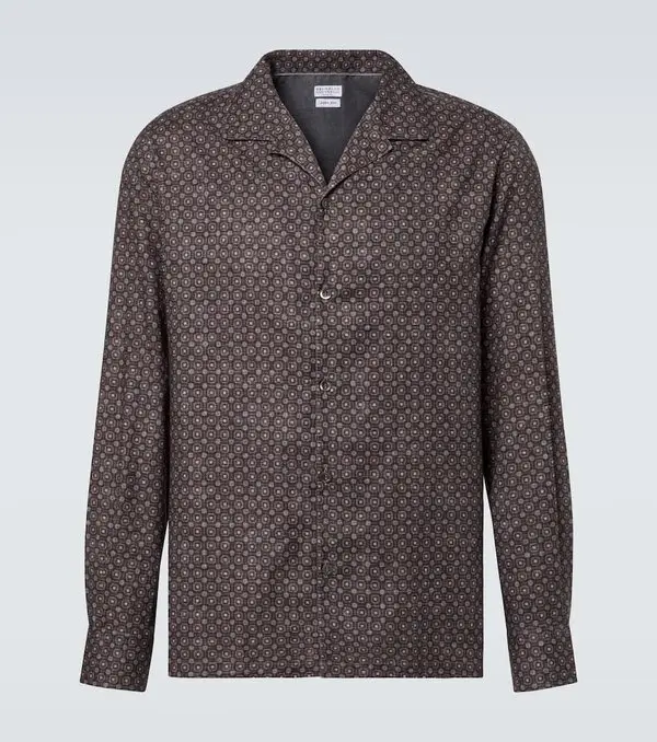 Brunello Cucinelli Printed Cotton Shirt