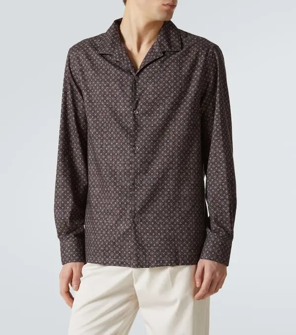 Brunello Cucinelli Printed Cotton Shirt