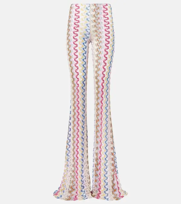 Missoni Crochet Metallic Flared Pants