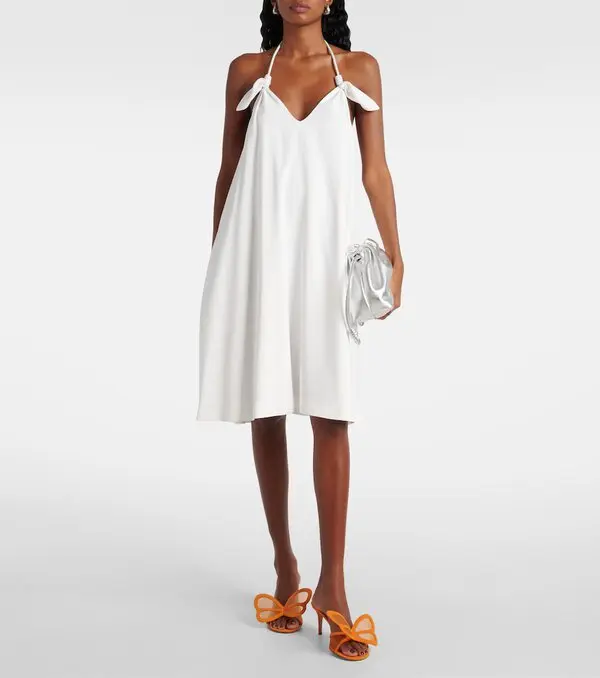 GIANVITO ROSSI Ilia Suede-trimmed Mules - Orange