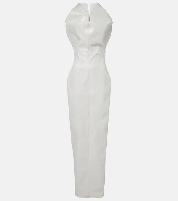 Rick Owens Coated Canvas Gown - White