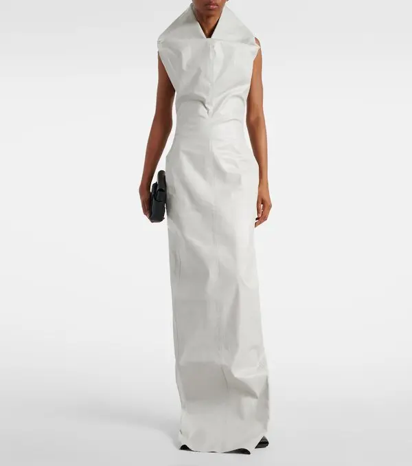 Rick Owens Coated Canvas Gown