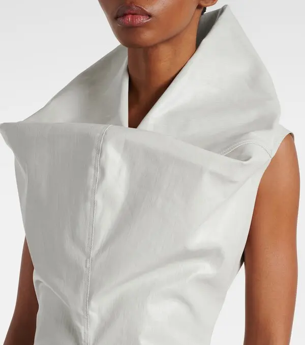 Rick Owens Coated Canvas Gown