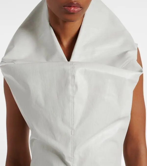 Rick Owens Coated Canvas Gown