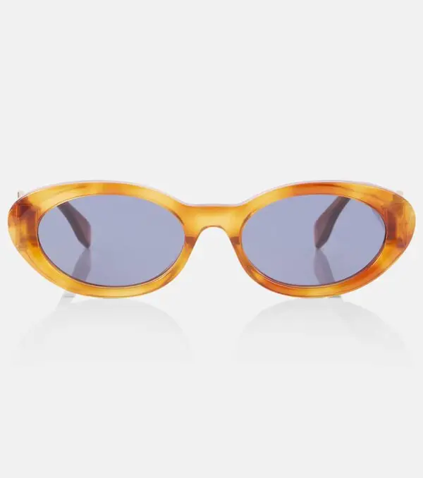 Fendi Ff Diamonds Oval Sunglasses - Blue