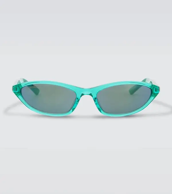 Balenciaga Neo Oval 2.0 Cat-eye Sunglasses - Green