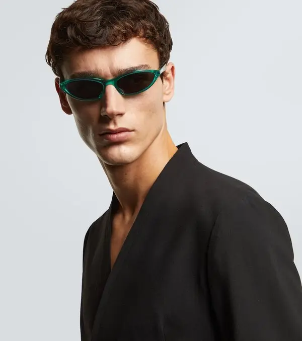 Balenciaga Neo Oval 2.0 Cat-eye Sunglasses - Green