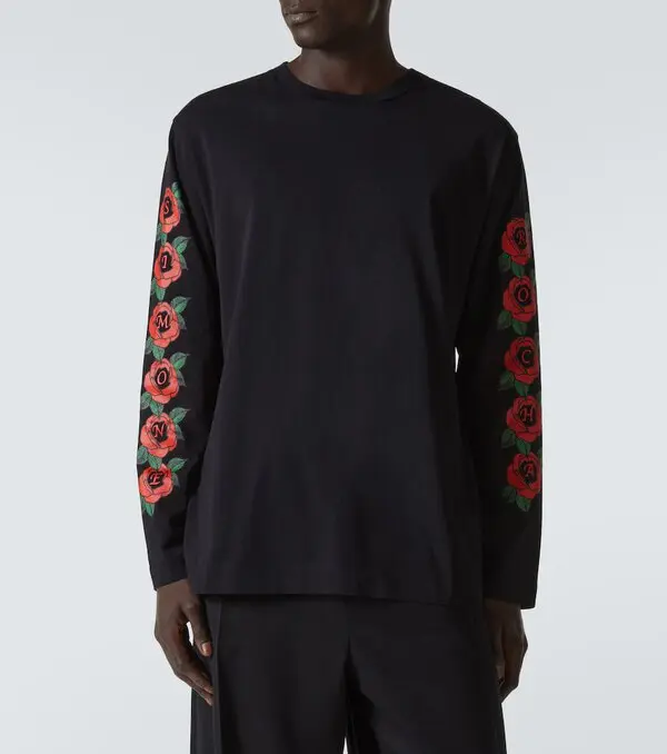 Simone Rocha Logo Floral Cotton Jersey T-shirt