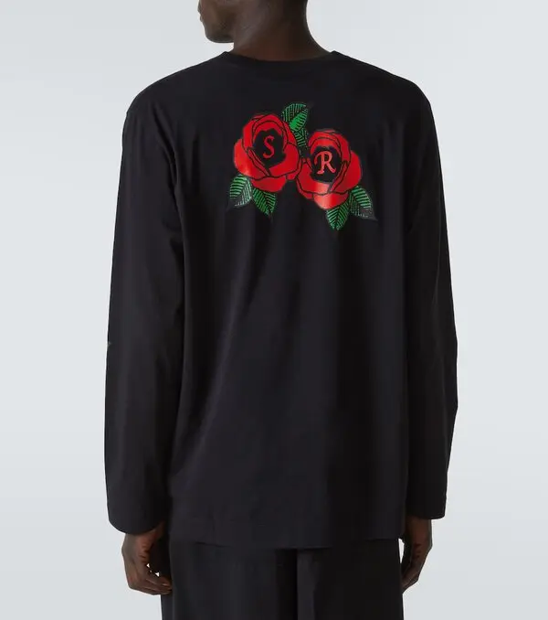 Simone Rocha Logo Floral Cotton Jersey T-shirt