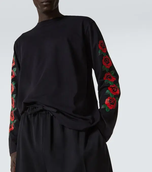 Simone Rocha Logo Floral Cotton Jersey T-shirt
