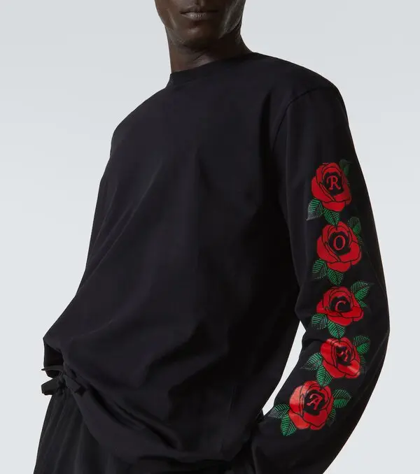 Simone Rocha Logo Floral Cotton Jersey T-shirt