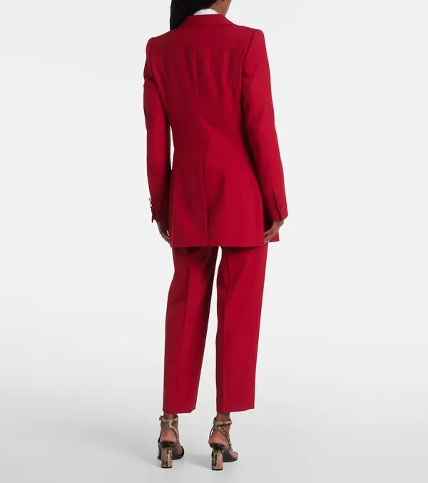 Dries Van Noten Double-breasted Wool Blazer - Red