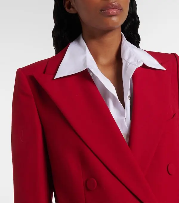 Dries Van Noten Double-breasted Wool Blazer - Red