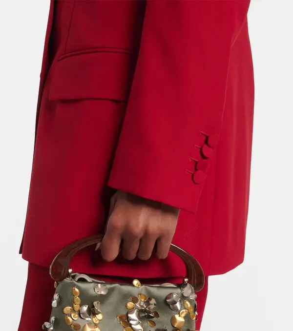 Dries Van Noten Double-breasted Wool Blazer - Red