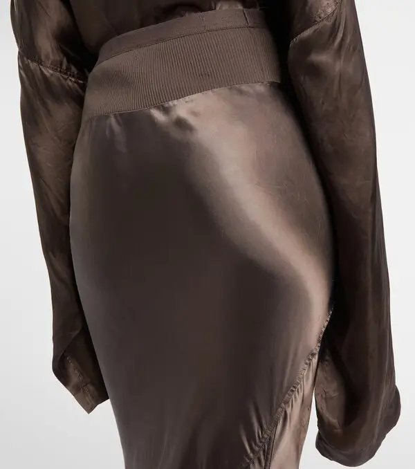 Rick Owens Maxi Skirt - Brown