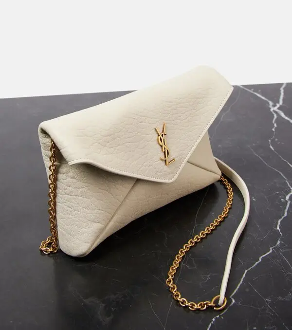 Saint Laurent Cassandre Leather Clutch