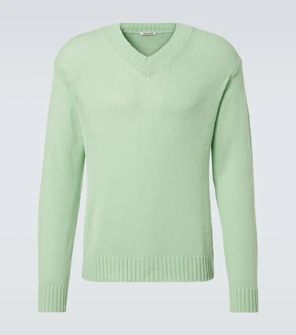 Auralee Cashmere Sweater - Green