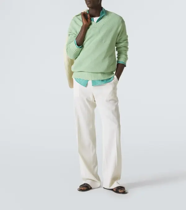 Auralee Cashmere Sweater - Green