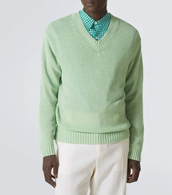 Auralee Cashmere Sweater - Green