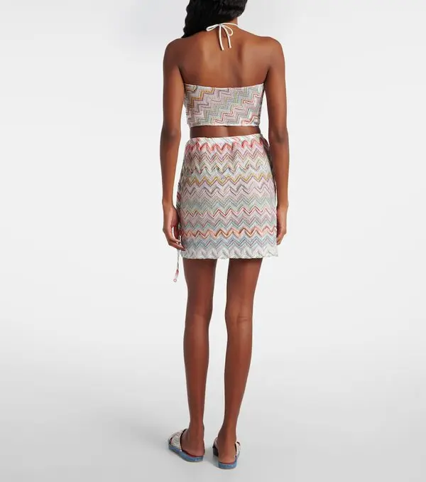 Missoni Zigzag Lamé Halter Top