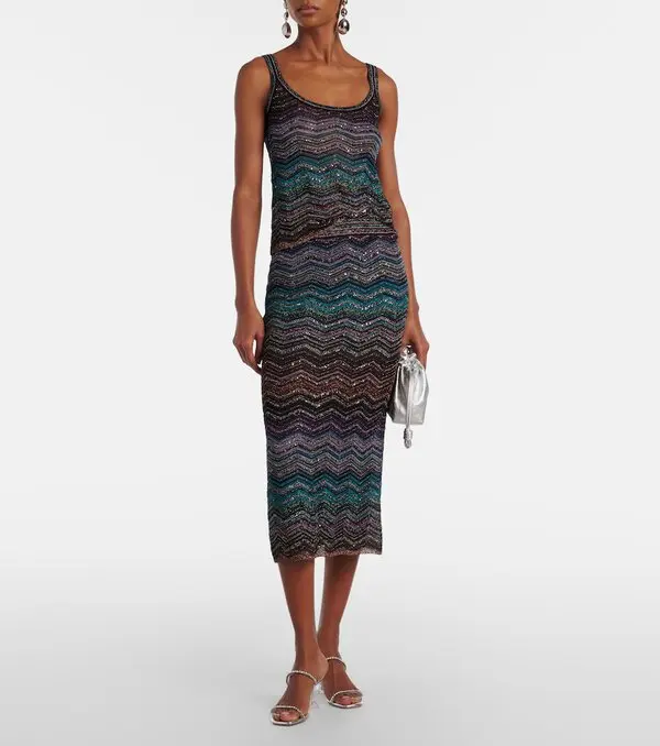 Missoni Zigzag Lamé Top - Multicoloured