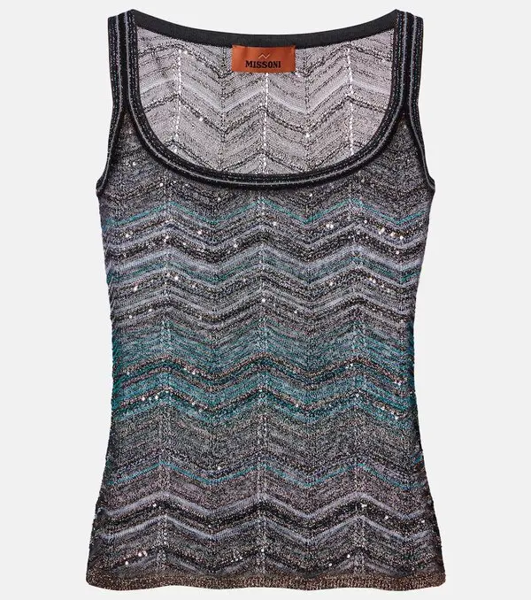 Missoni Zigzag Lamé Top - Multicoloured
