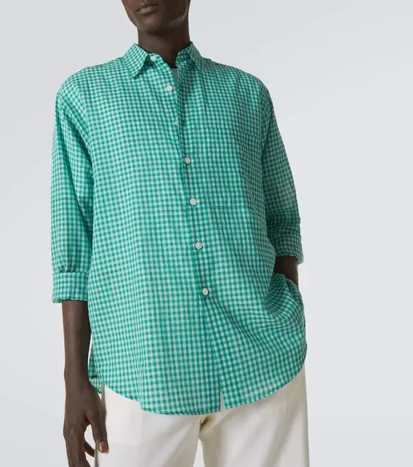 Auralee Gingham Cotton Shirt