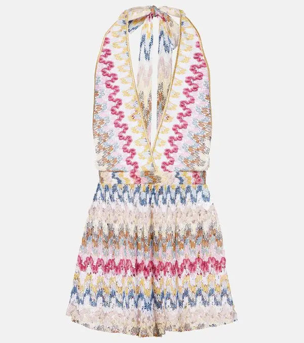 Missoni Zigzag Lamé Romper - Multicoloured