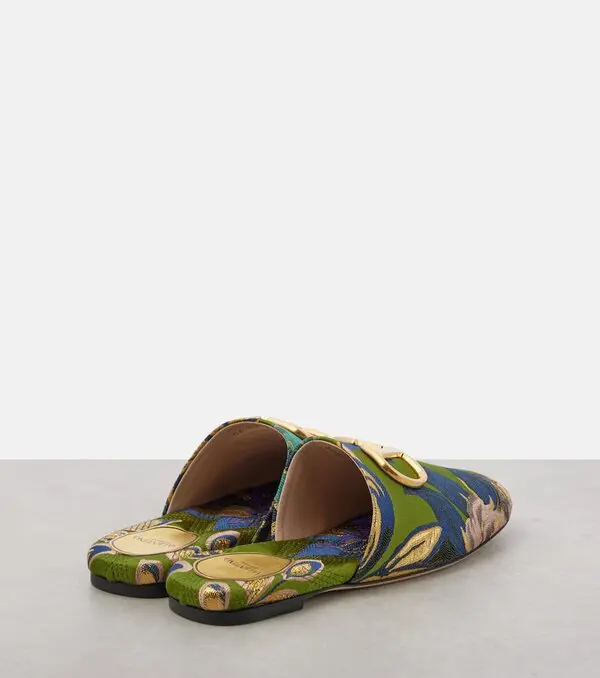 Valentino Garavani Vlogo Jacquard Mules