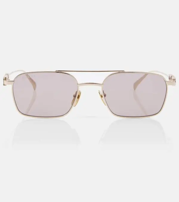 Gucci Script Aviator Sunglasses - Gold